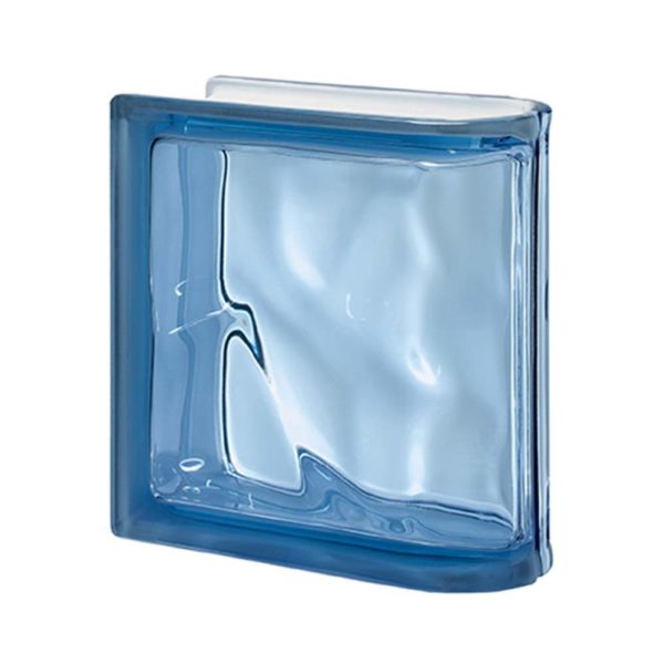 BLUE LINEAR TERMINAL WAVY TRANSPARENT - Staklene Prizme