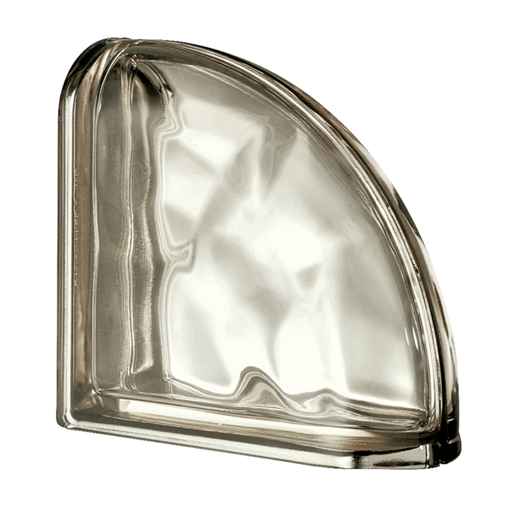 Siena Curved Terminal Wavy Metallised - Staklene Prizme